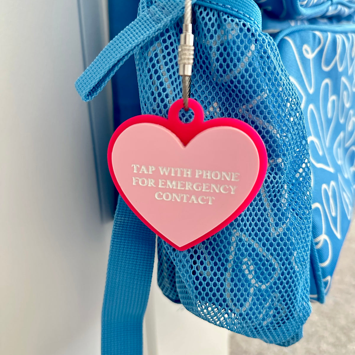 NFC EMERGENCY CONTACT HEART SHAPE TAG – Halos and Miracles